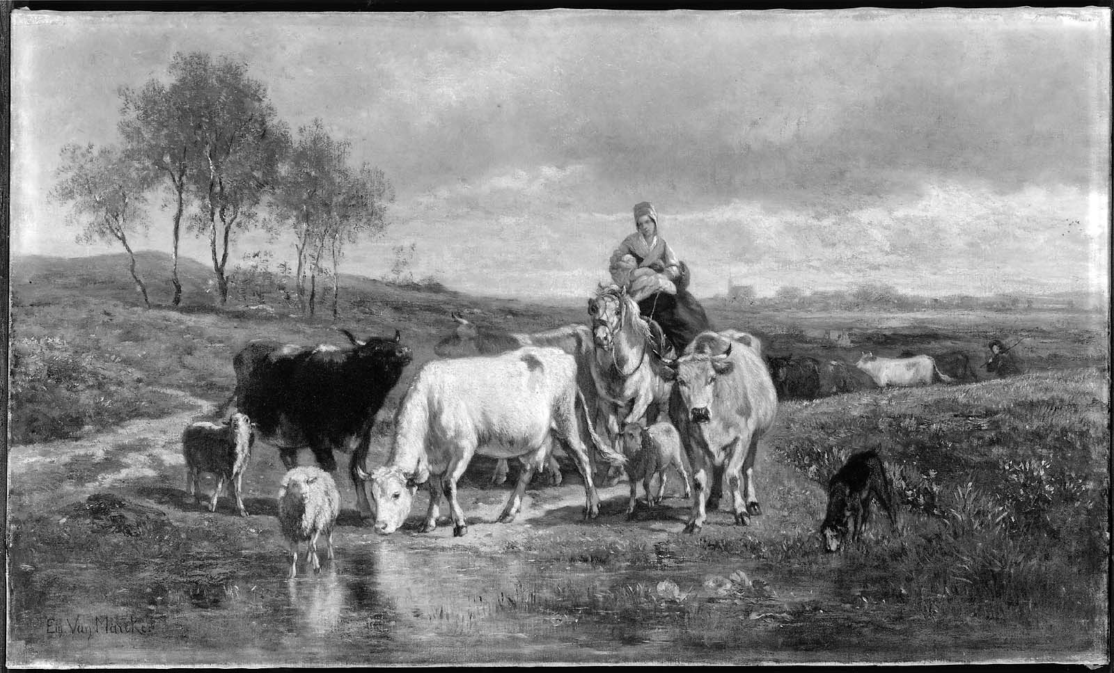 Peasants Taking their Animals to Water - Wikidata