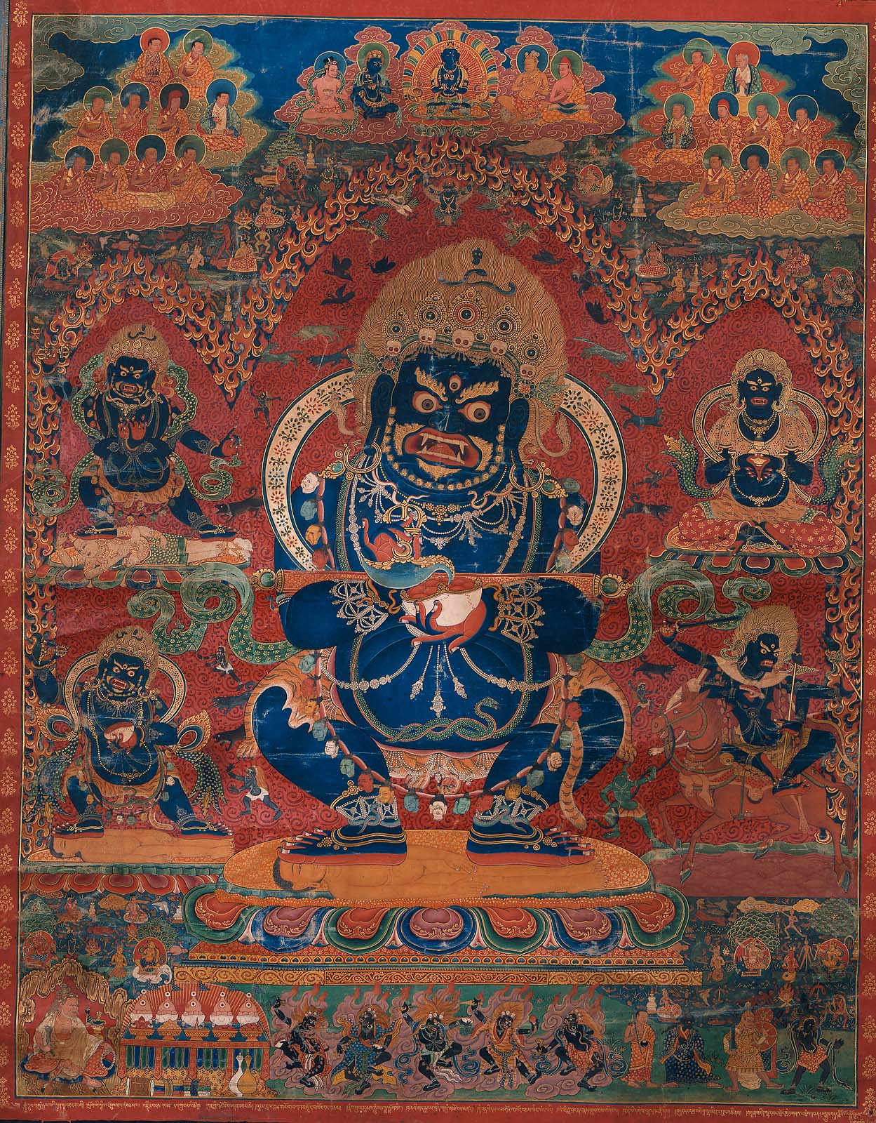 Mahakala as Panjaranatha, with Related Deities | Museum of Fine Arts ...