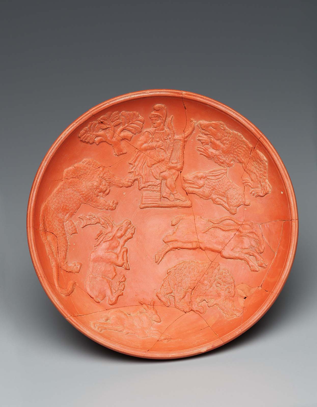African Red Slip Ware Bowl with Orpheus and the Animals | Museum of ...