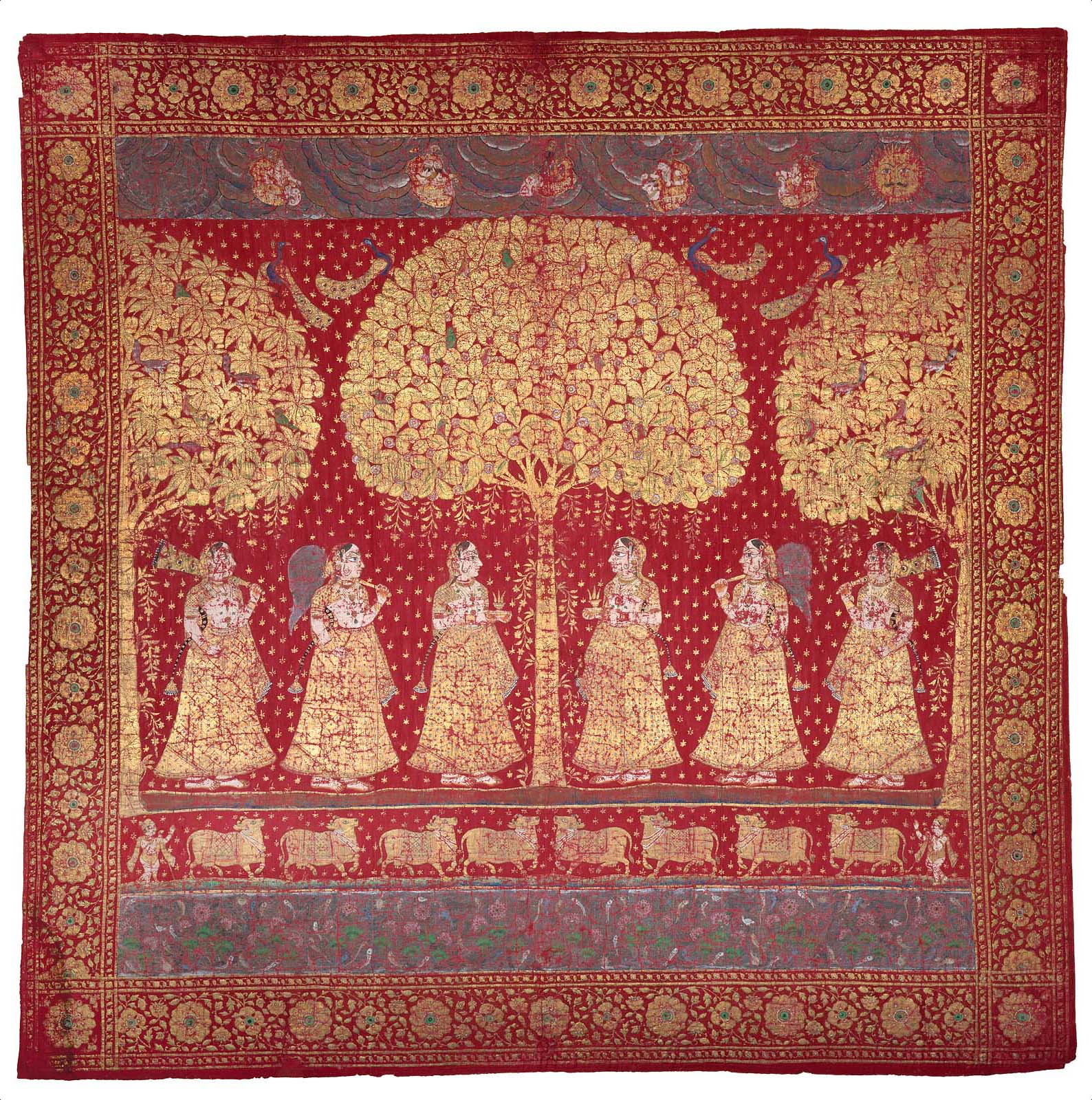 Ceremonial Textiles of Asia: Creating Sacred Spaces | Fabric painting ...