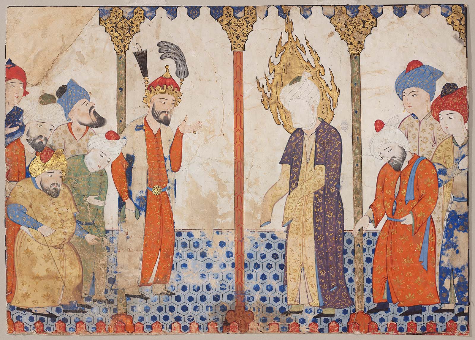 Painting from a Falnama: The Prophet and a King Converse | Museum of ...