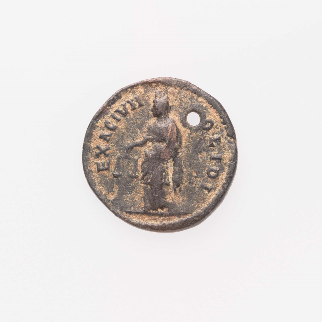 Coin-weight (exagium solidi) with busts of of Theodosius, Valentinianus ...